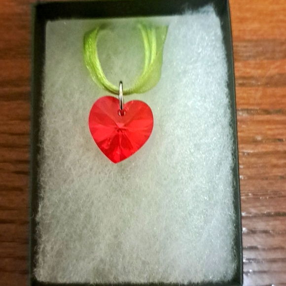 Jewelry | Cherry Citrus Crystal Heart Necklace | Poshmark